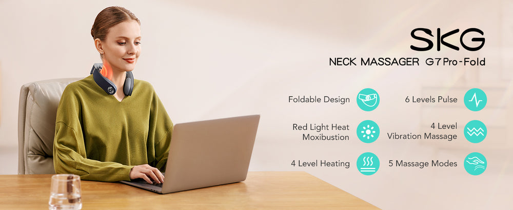 SKG G7 PRO-FOLD Foldable Neck Massager with Heat