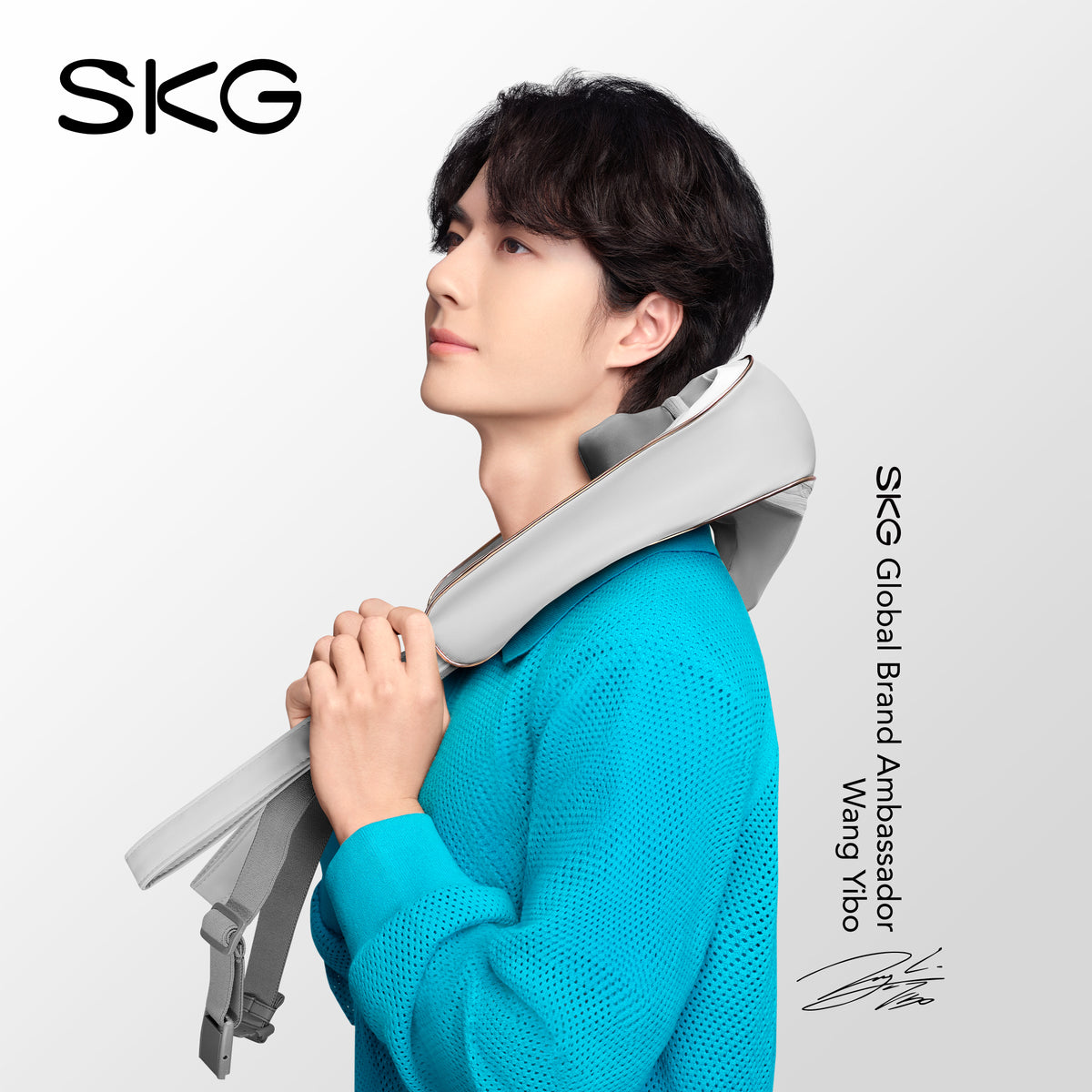 SKG H5 Mini Cordless Shiatsu Neck and Shoulder Massager with Heat