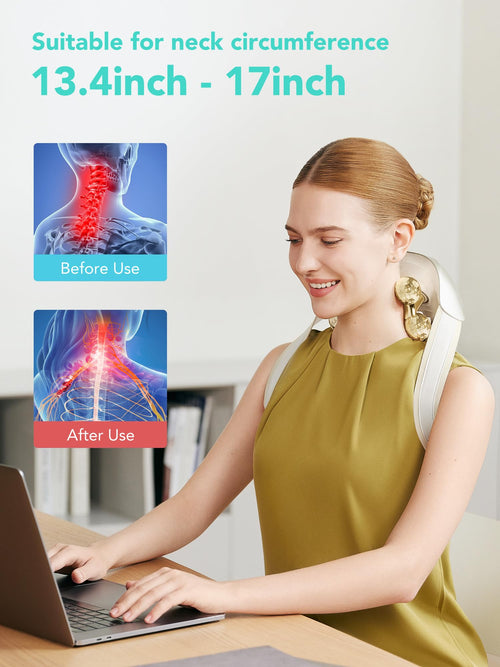 SKG H7 Ultra E Neck and Shoulder Flex Massager, 6D Kneading Massage Heads wirh Read Light ...